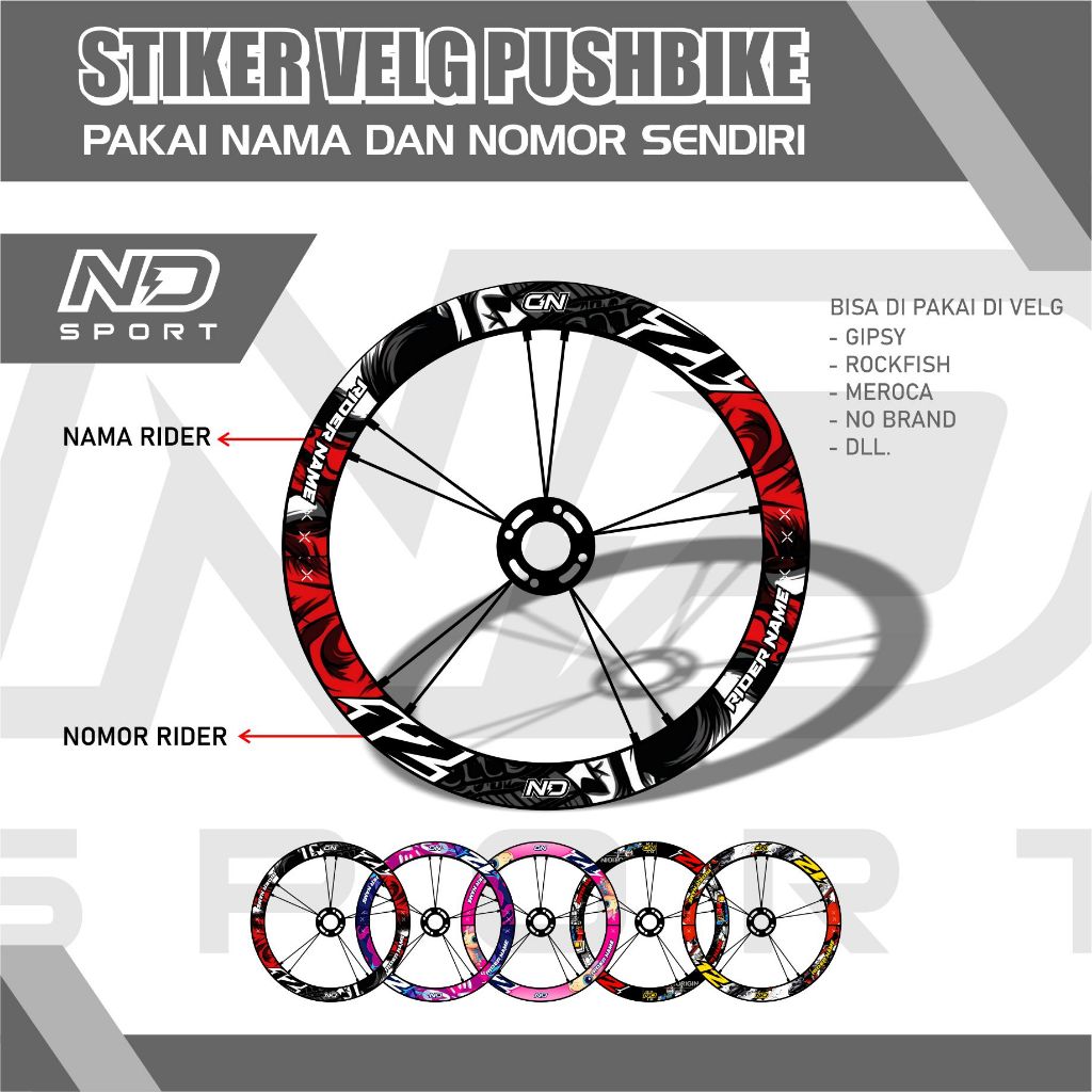 Jual DECAL STICKER VELG PUSH BIKE BALANCE BIKE | Shopee Indonesia