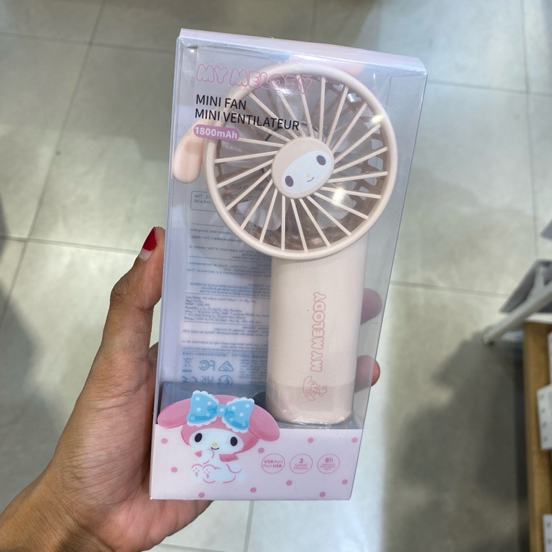 Jual Mini Fan Sanrio collection 1800mAh / cinnamoroll miniso fan / my ...
