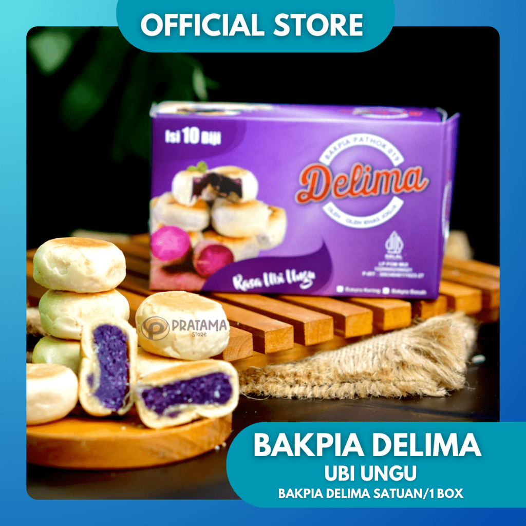 Jual [1 BOX] BAKPIA PATHOK DELIMA RASA UBI UNGU ISI 10 | Shopee Indonesia