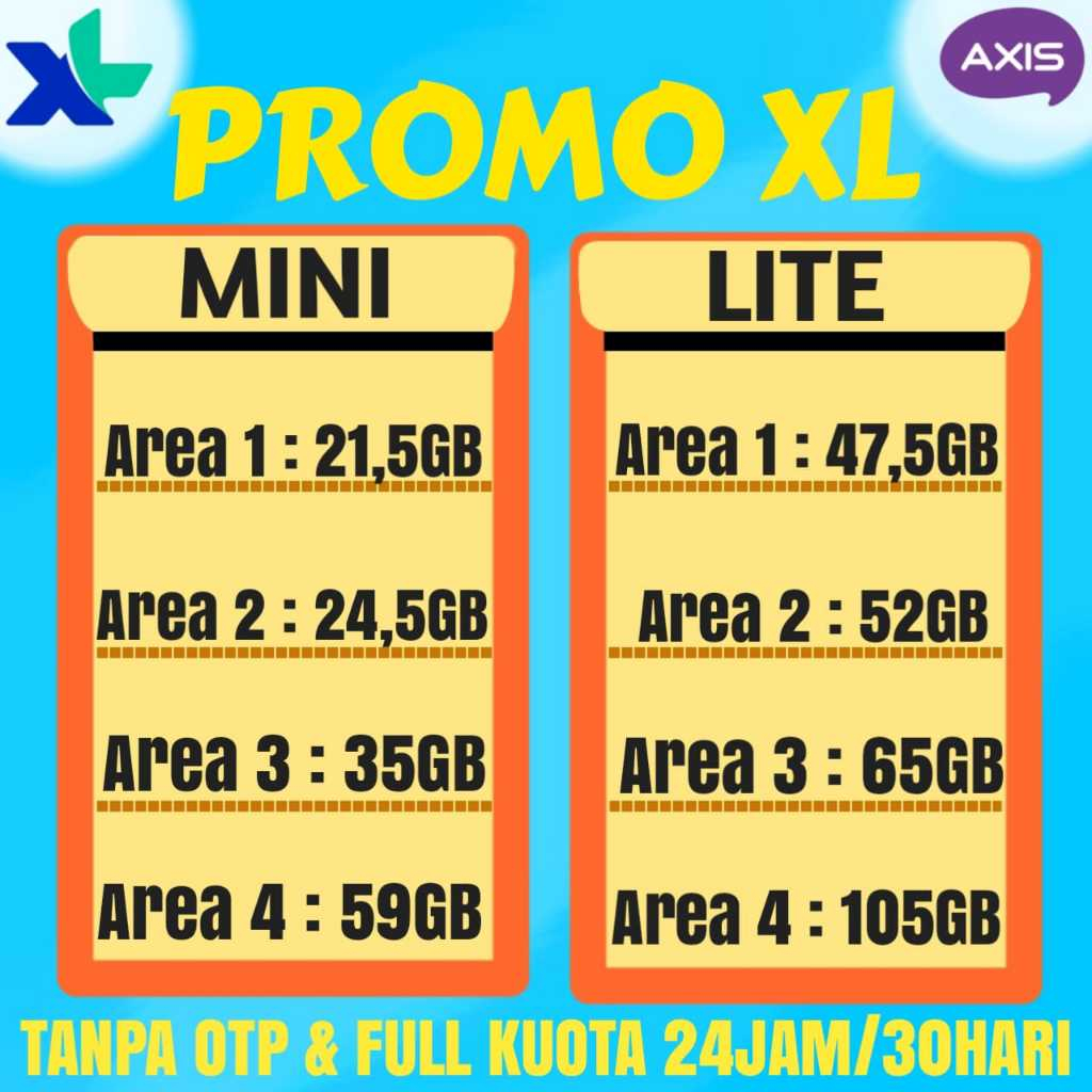 Jual Paket Data XL & AXIS Full Kuota Utama Bergaransi | Shopee Indonesia