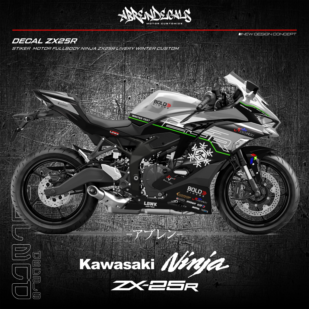Jual DECAL FULLBODY ZX25R LIVERY WINTER TEST CUSTOM DESIGN / STIKER ...
