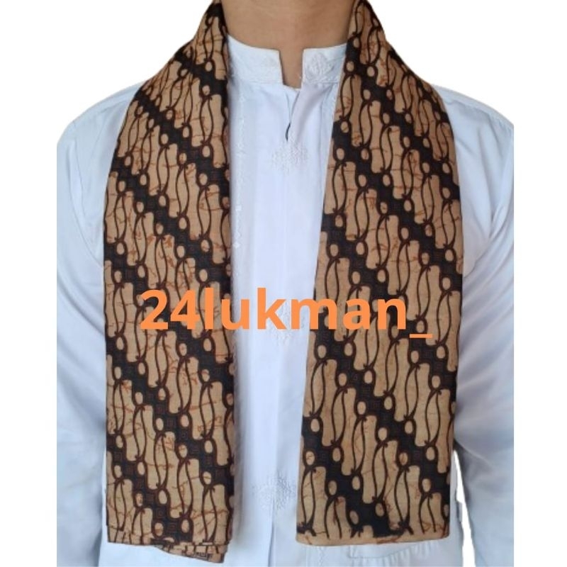Jual Syal Batik Wanita Scarf Pria ( BISA PILIH MOTIF ) warna coklat ...