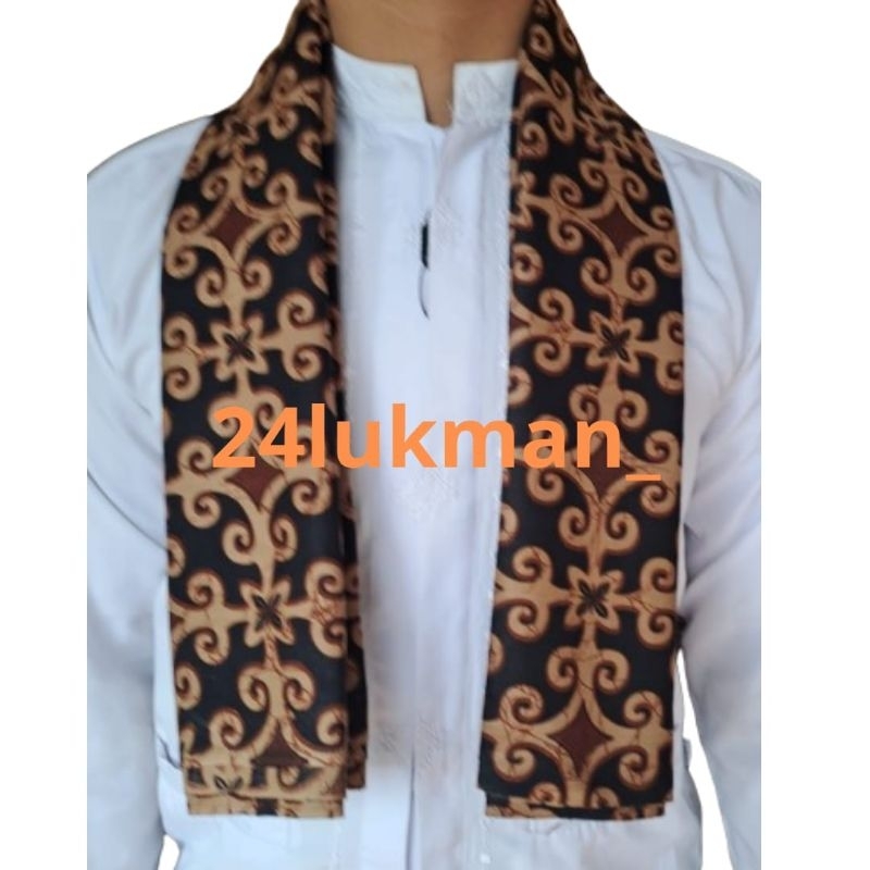 Jual Syal Batik Wanita Scarf Pria ( BISA PILIH MOTIF ) warna coklat ...