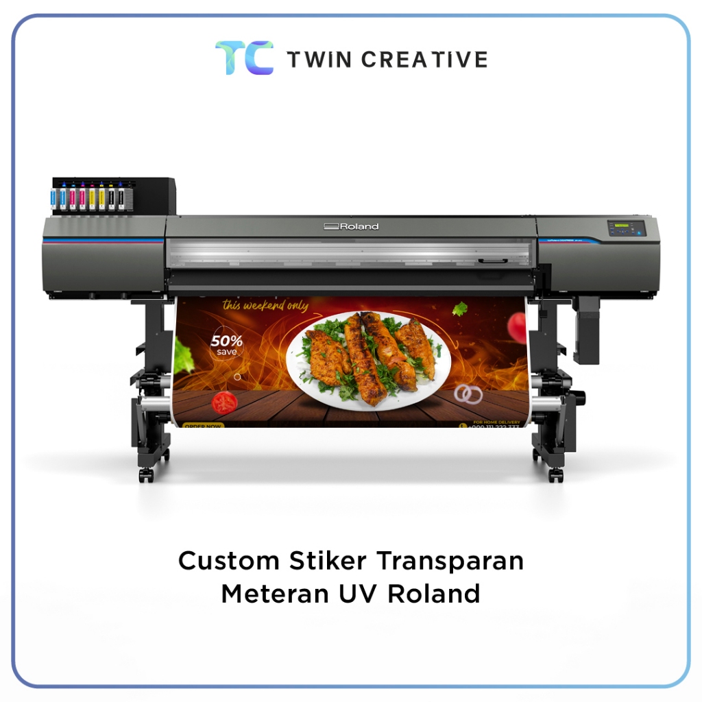 Jual Cetak Sticker Transparan Meteran Spanduk Langsung Tempel Stiker ...