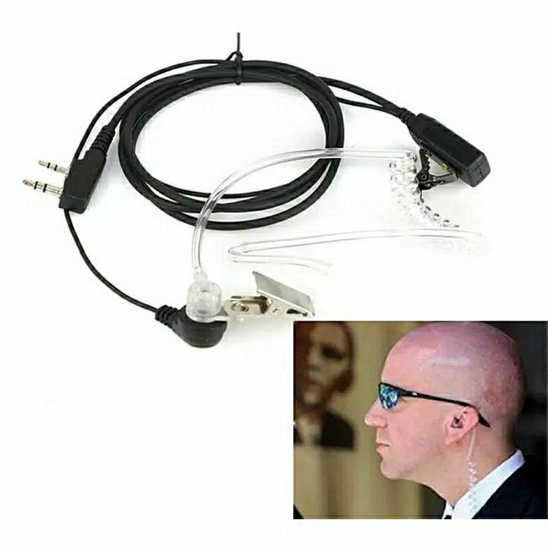 Jual headset Earphone HT Handy Talkie FBI (kabel tebal) kualitas baik ...
