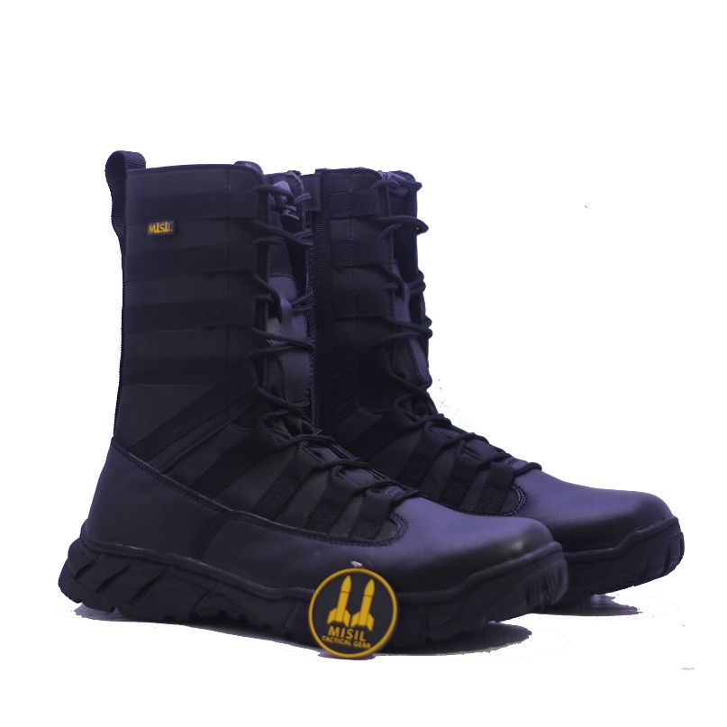 Jual Misil Sepatu PDL Model Ninja Wb Kulit Asli Hitam Doff | Shopee ...
