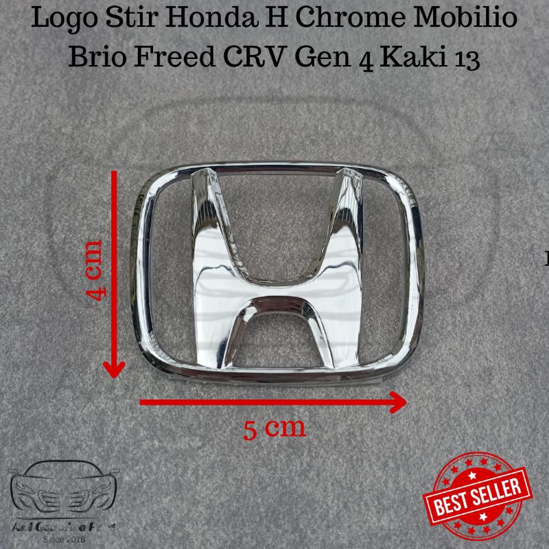 Jual Emblem Mobil Logo Stir Honda H Chrome Mobilio Brio Freed CRV Gen 4 ...