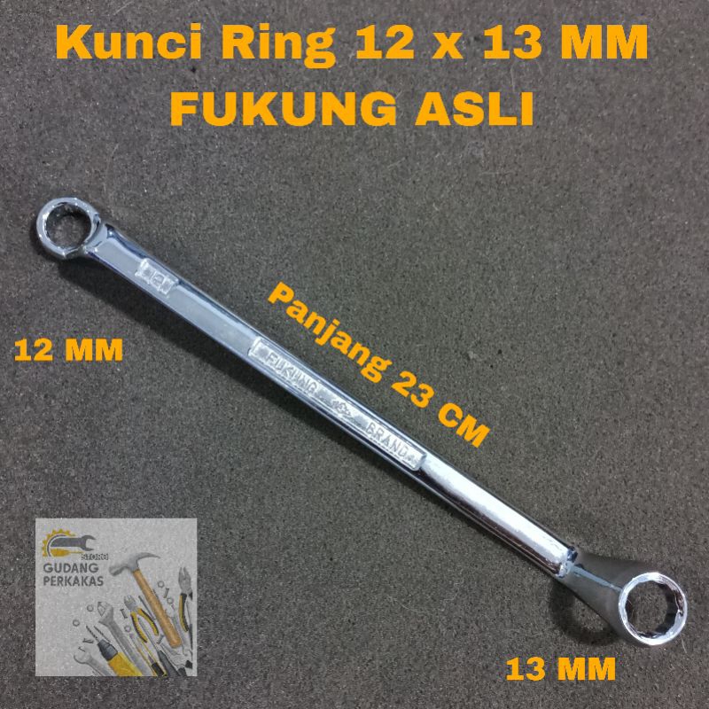 Jual Kunci Ring 12x13 FUKUNG ASLI - Double Offset Ring Spanner Wrench ...