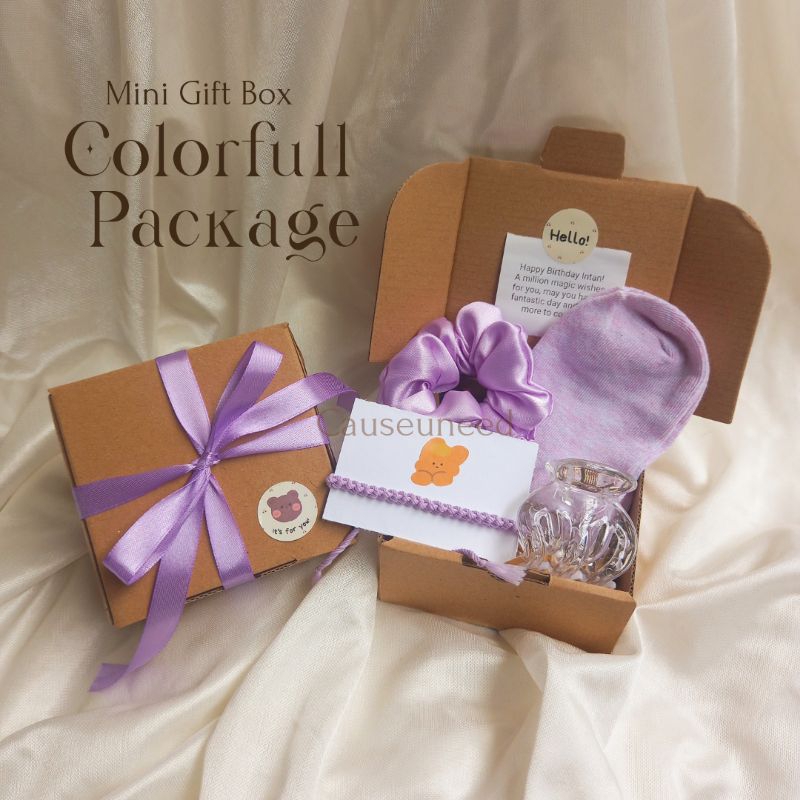 Jual READY | mini gift box | colorful package | gift hadiah kado ulang ...