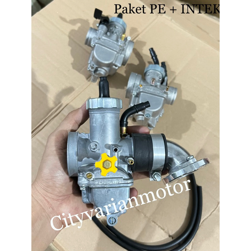 Jual Paketan Karburator PE 28 26 24 + Manipul Intek Miring Universal | Shopee Indonesia