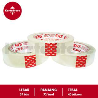 Jual SOLASI / ISOLASI / SOLATIP / LAKBAN 1 INCH (24MM) 72 YARD SNS ...