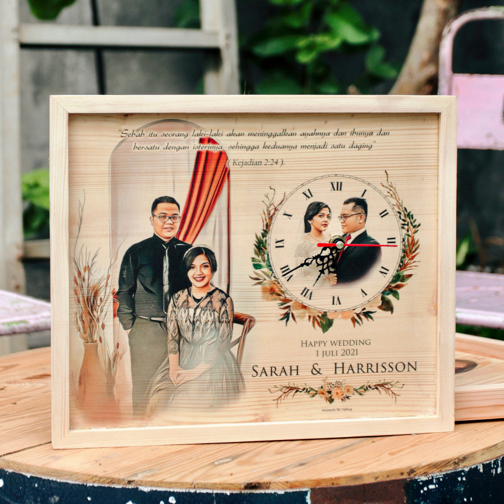 Jual Kado Wedding Anniversary Hadiah Pernikahan Custom Sketsa Wajah ...