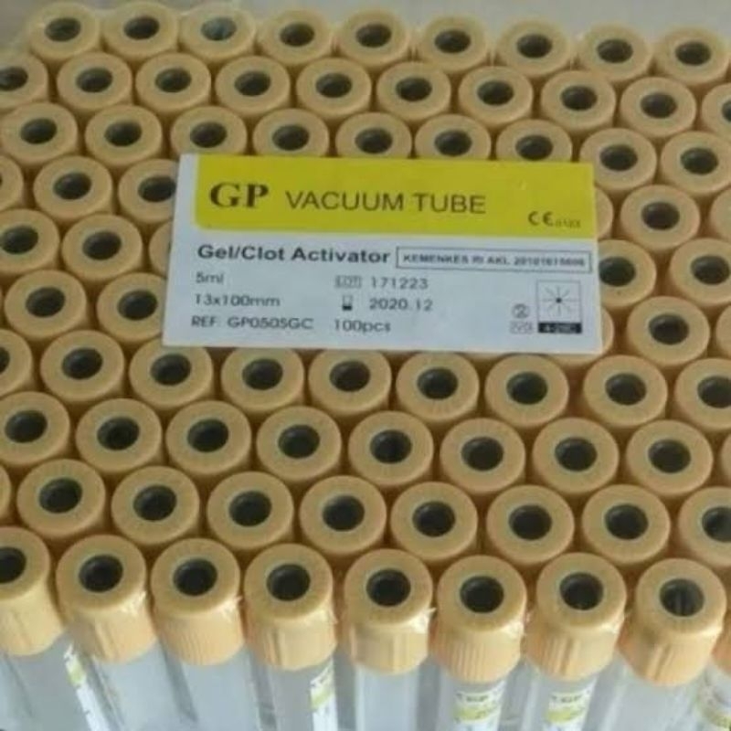 Jual Tabung sample clot gel activator 5ml Vacuum tube clot activator ...