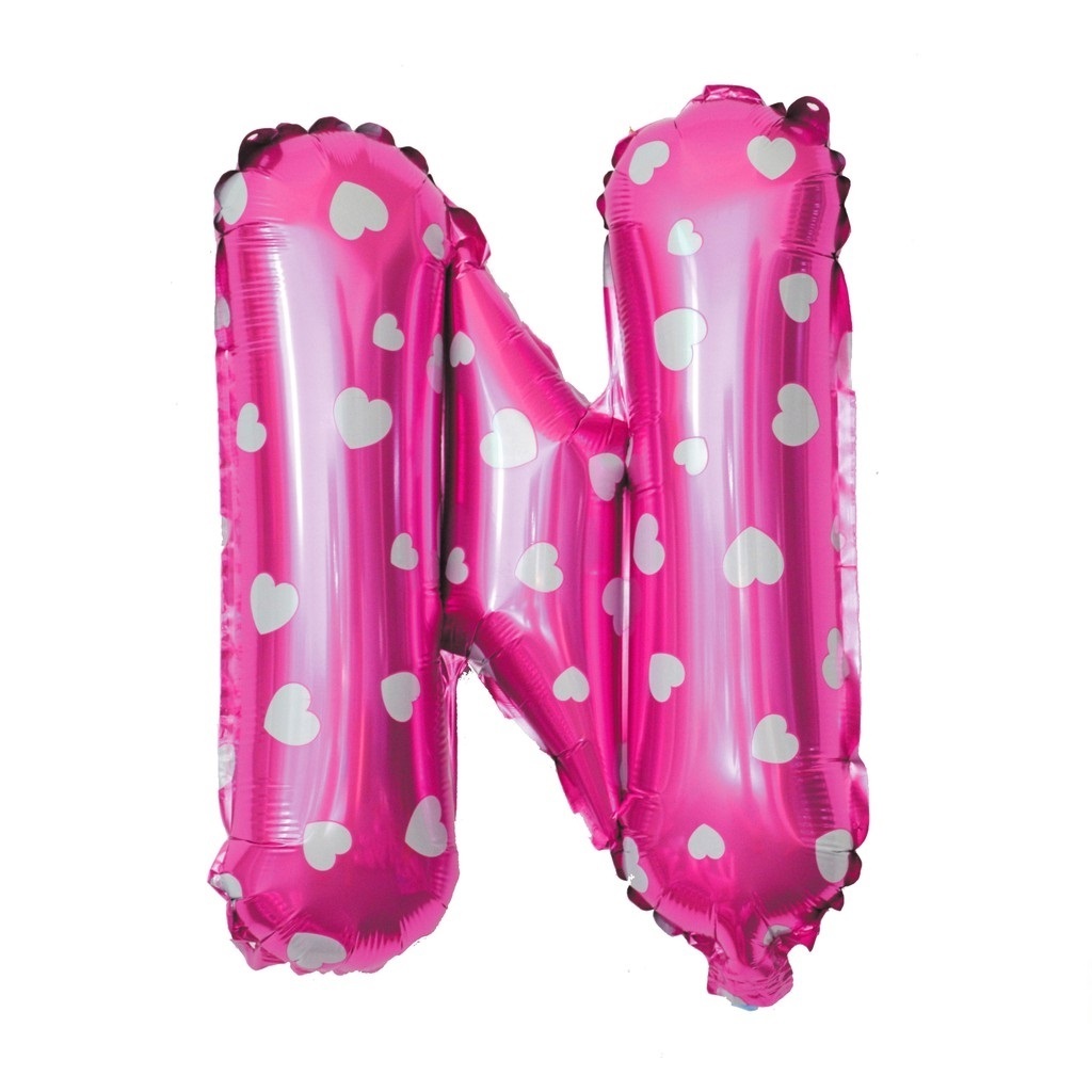 Jual Balon Foil Huruf Alphabet A-Z Pink Love Balon Satuan 1 PCS ...