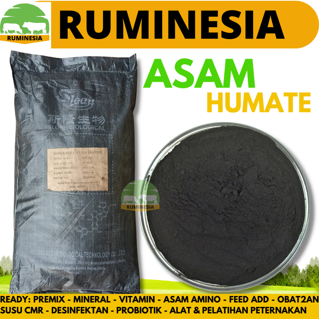 Jual ASAM HUMAT 1 KG HITAM - HUMIC ACID - SODIUM HUMAT - SODIUM HUMATE - HUMID ACID - HUMIC ACID ...