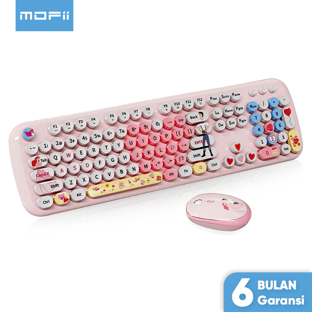 Jual MOFii Keyboard Wireless Dan Mouse Wireless Set 2.4G Disney Design ...