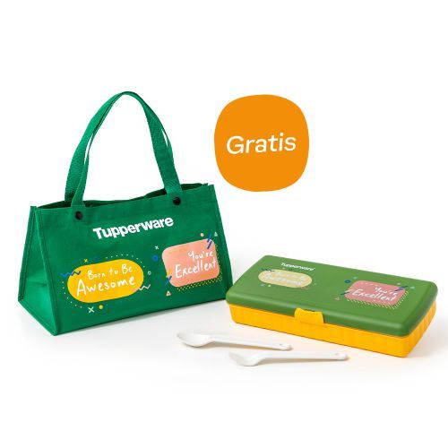 Jual fancy keeper hijau lunch set tupperware | Shopee Indonesia
