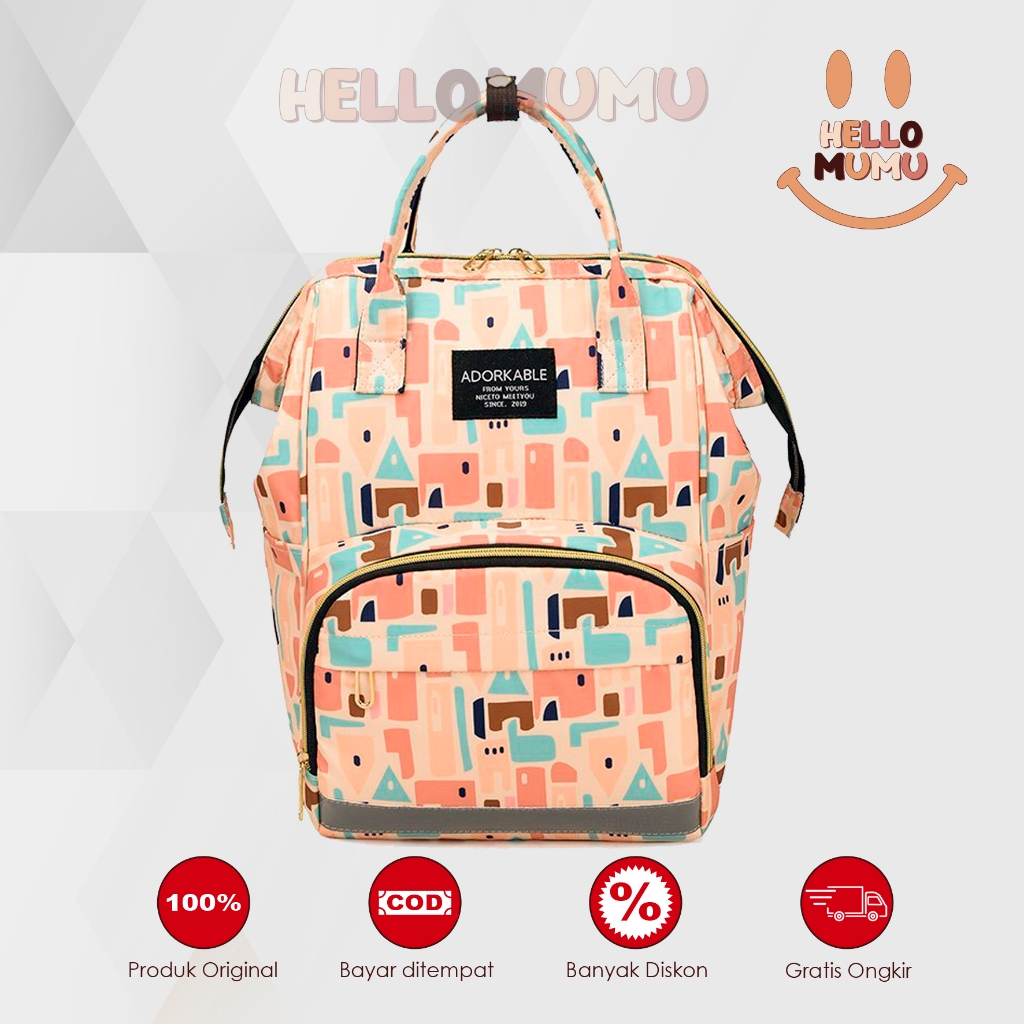 Jual Hellomumu Backpack Mom&Baby Bag Multi-Function Diaper Bag - HM232 ...