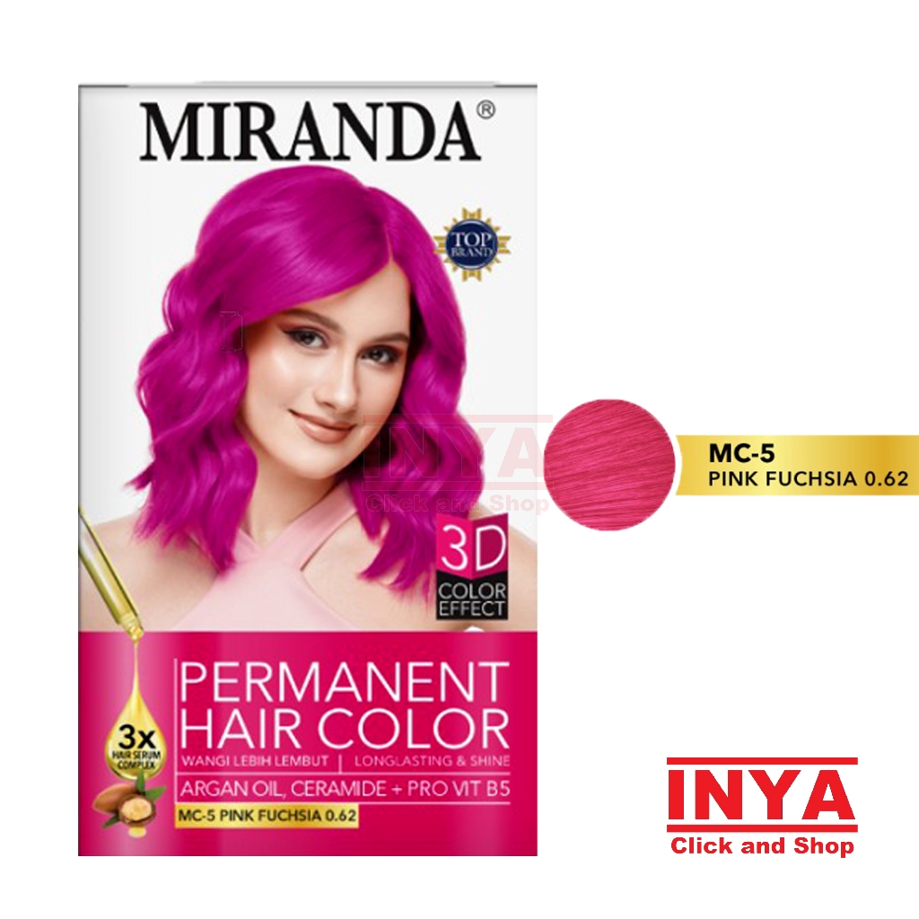 Jual Semir Rambut MIRANDA MC-5 PINK 0.62- Pewarna Rambut (30mlx2)+10ml ...