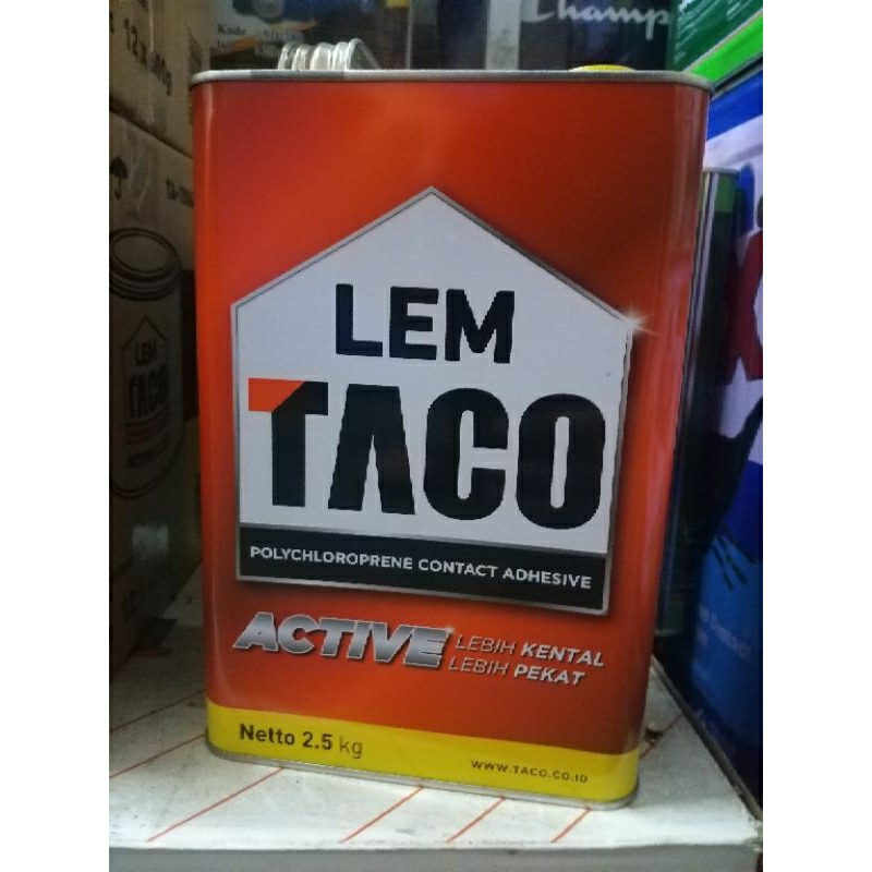Jual Lem TACO ACTIVE MERAH lem kuning serba guna 2,5kg | Shopee Indonesia