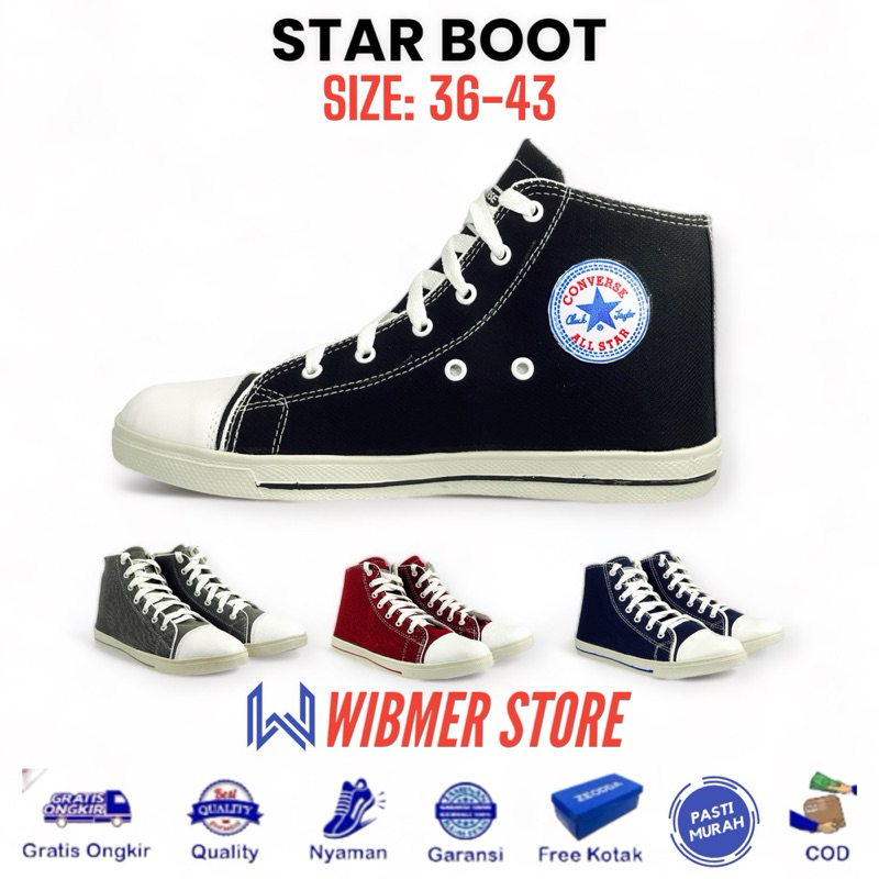 Jual SEPATU BOOT MURAH / SEPATU STAR PRIA / SEPATU BOOT WANITA | Shopee ...