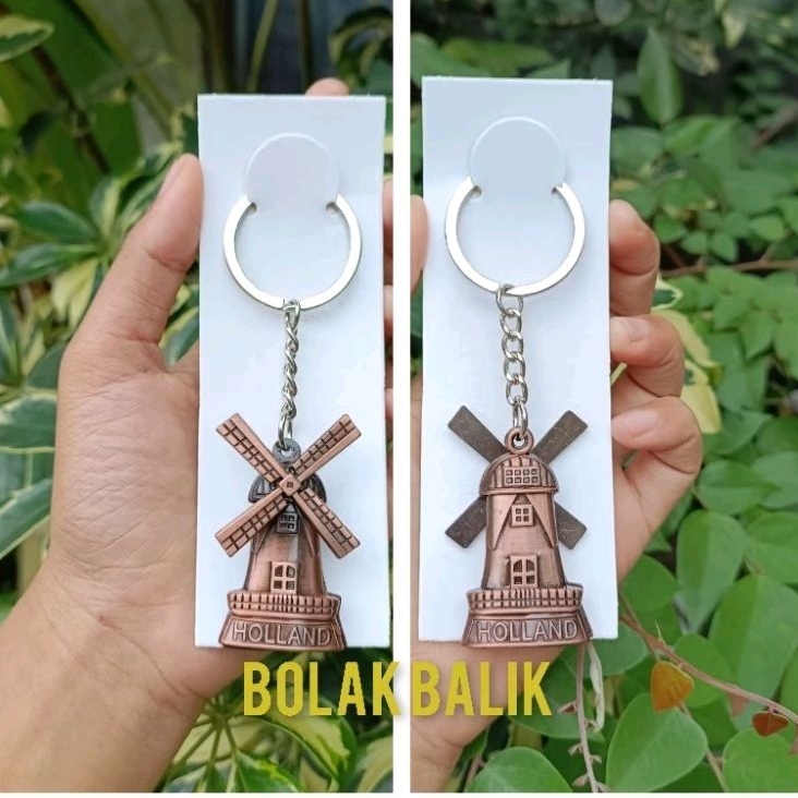 Jual Souvenir gantungan kunci replika miniatur kincir Holland wind ...