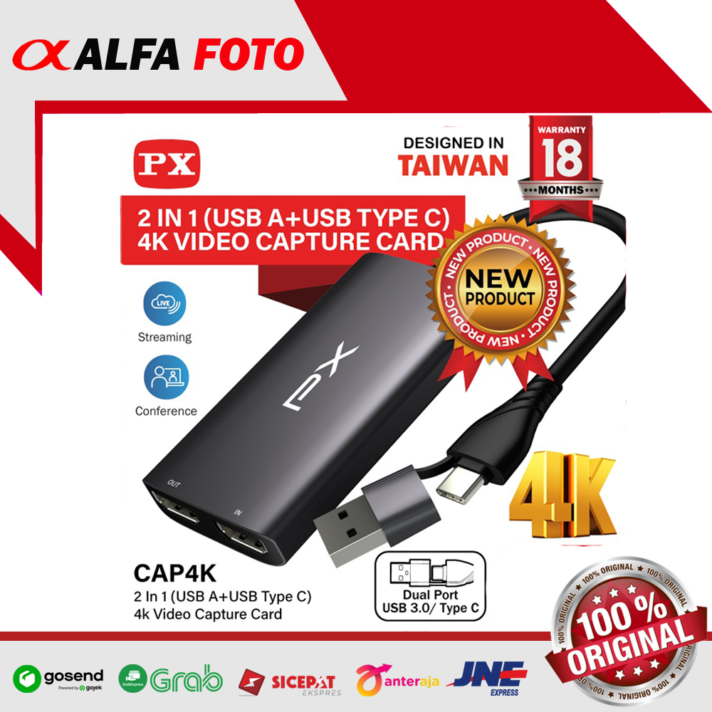 Jual Capture Card HDMI Video Capture USB 3.0 USB Type C audio PX CAP4K ...