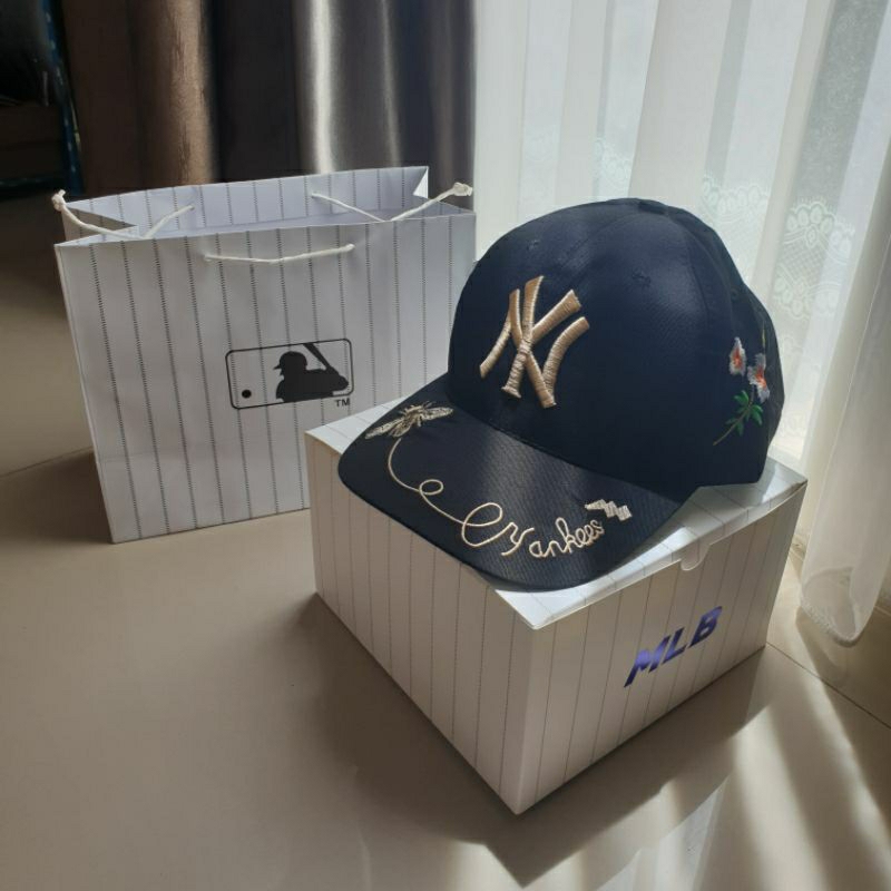 Jual TOPI MLB NY BASEBALL CAP / MLB NY BEE FLOWER TOPI BASEBALL ...