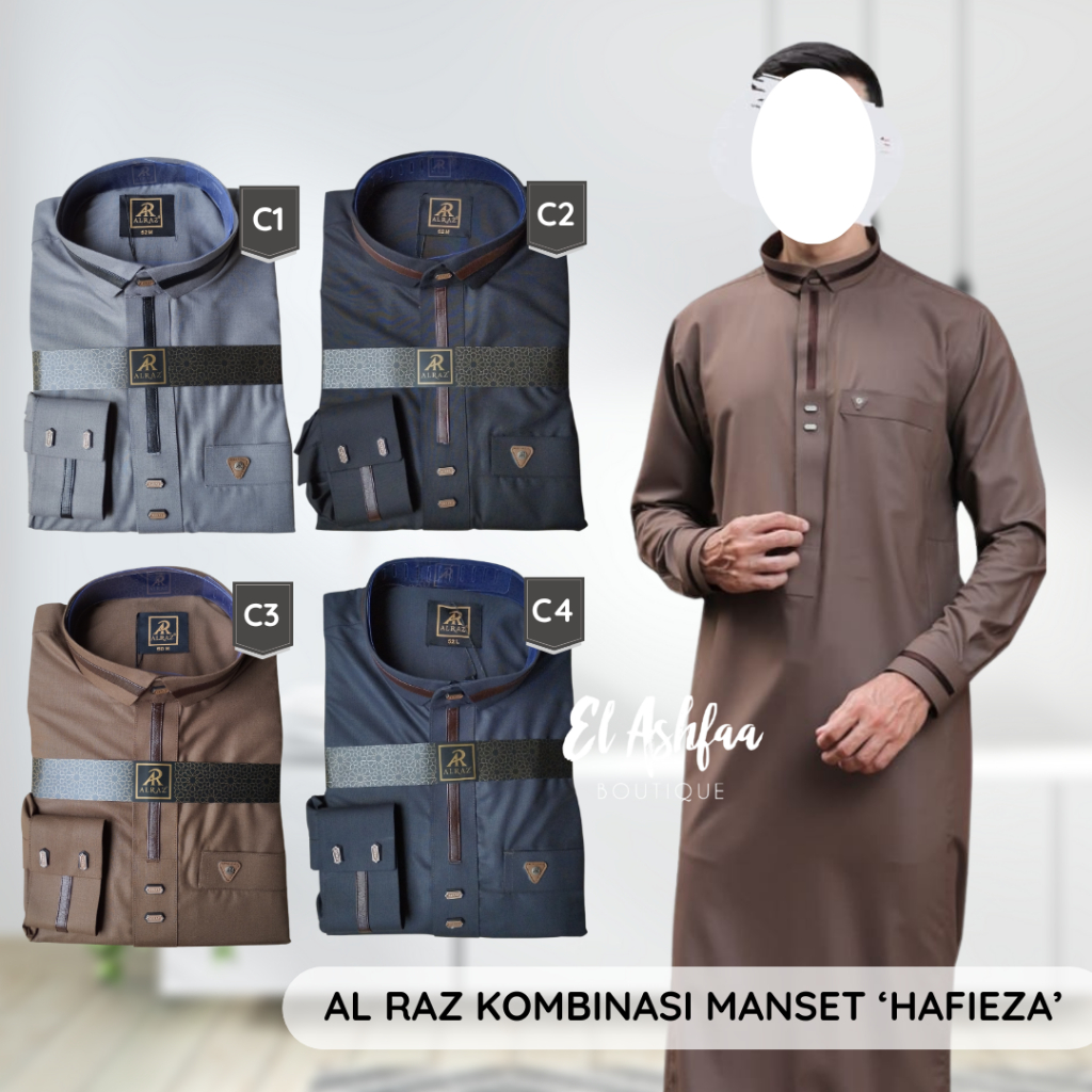 Jual Jubah Saudi | Gamis Pria | Al Raz Kombinasi Warna Hafieza Manset ...