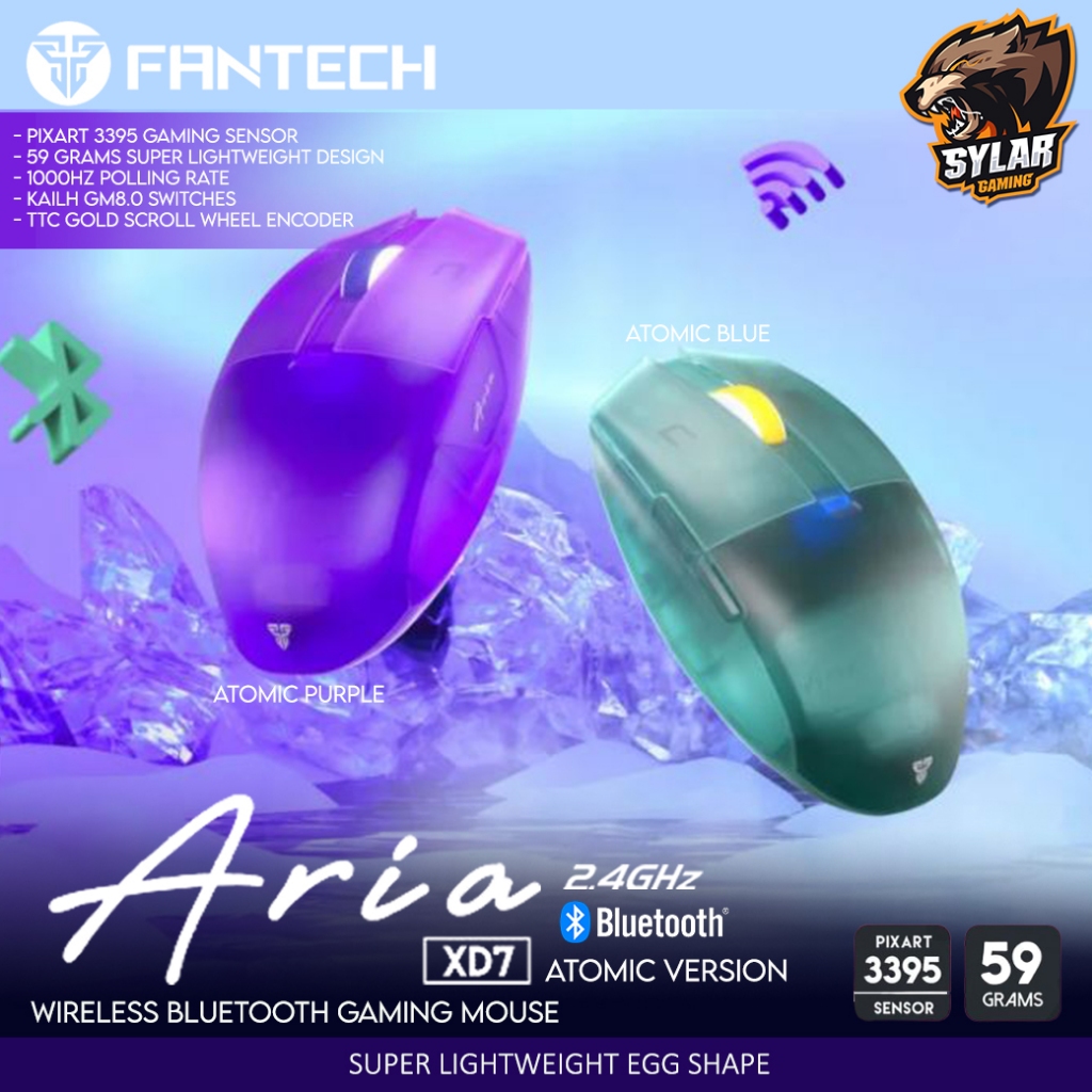Jual Fantech XD7 Aria Atomic Version Wireless Bluetooth Gaming Mouse ...