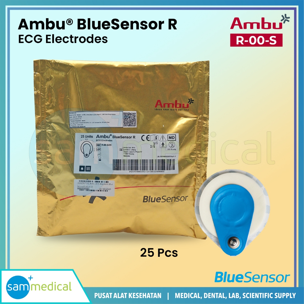Jual Ambu ECG Electrode Blue Sensor R-00-S/25/ Elektroda | Shopee Indonesia