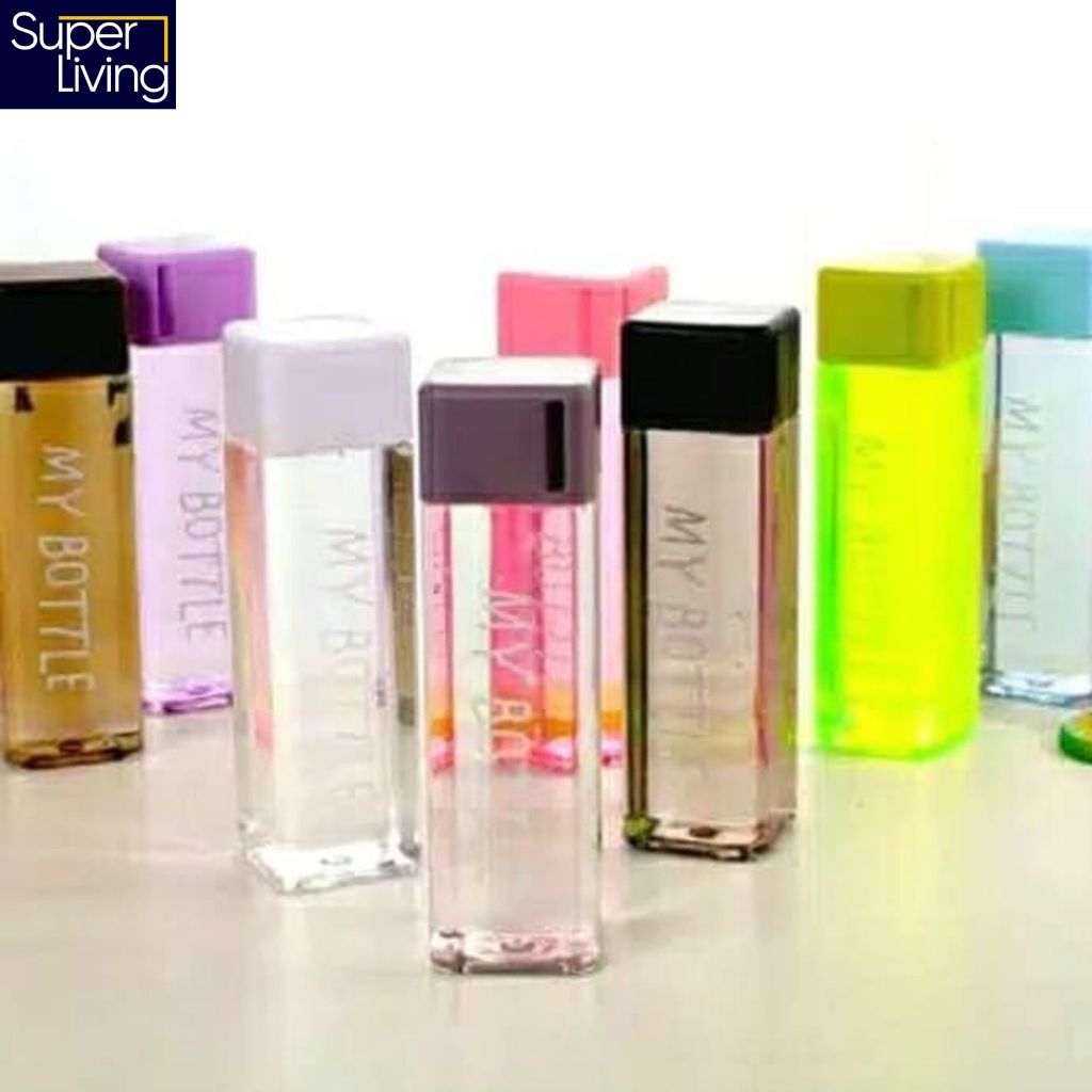 Jual My Bottle Kotak Petak Clear / Botol Persegi / Botol air 500 ml ...