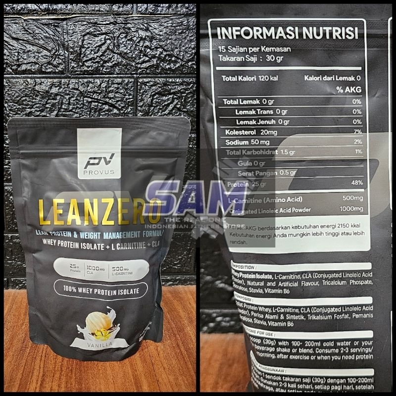 Jual Suplemen Fitness PV PROVUS Lean Zero 1 lb Malang Whey Protein Fat ...