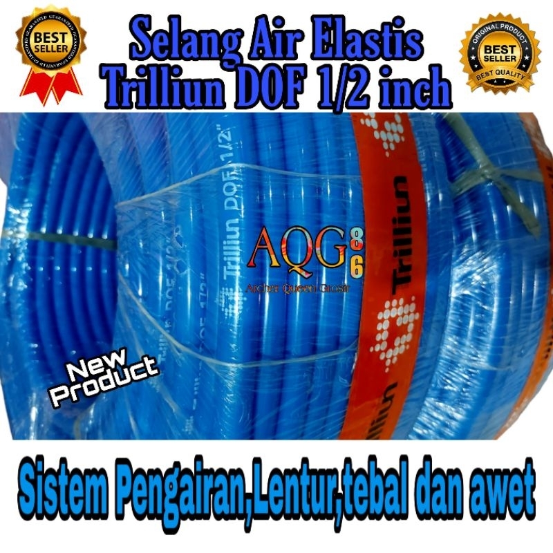 Jual SELANG AIR ELASTIS TEBAL 2MM TRILLIUN DOF 1/2 INCH ECERAN PER METER | Shopee Indonesia