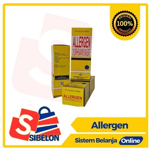 Jual ALLERGEN Tablet - BOX isi 200 Tablet (Obat pilek, bersin-bersin ...