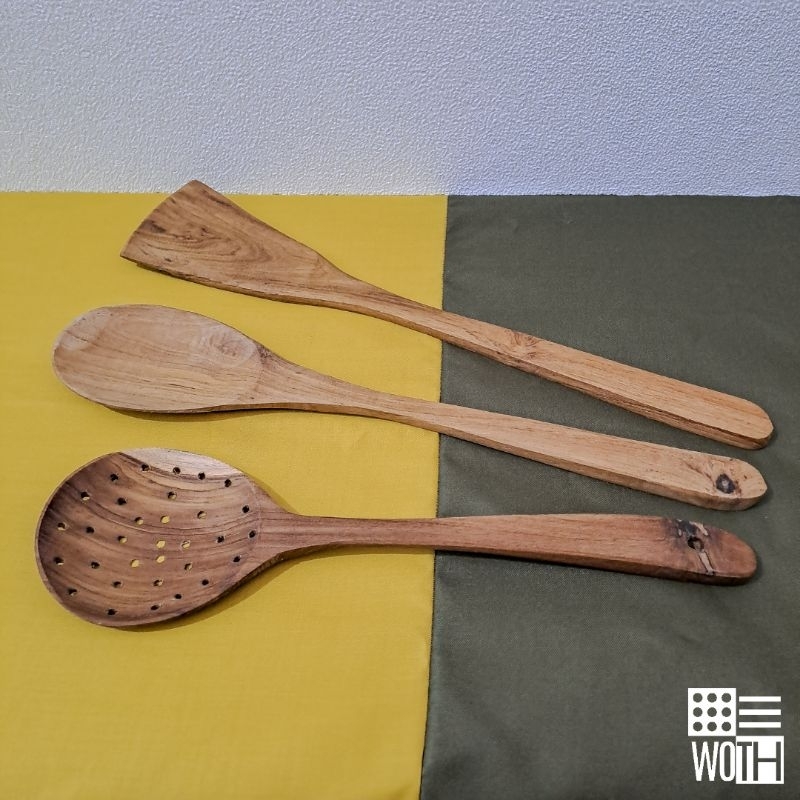 Jual Spatula Sutil, Sendok Sayur Eros, Serok Kayu Jati | Shopee Indonesia