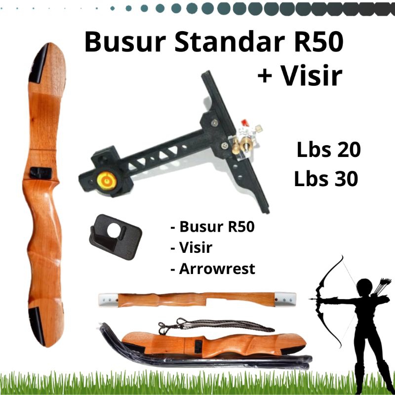 Jual New Busur Panah Standar Panahan R50 Bisa Dipasang Visir Arrowrest ...