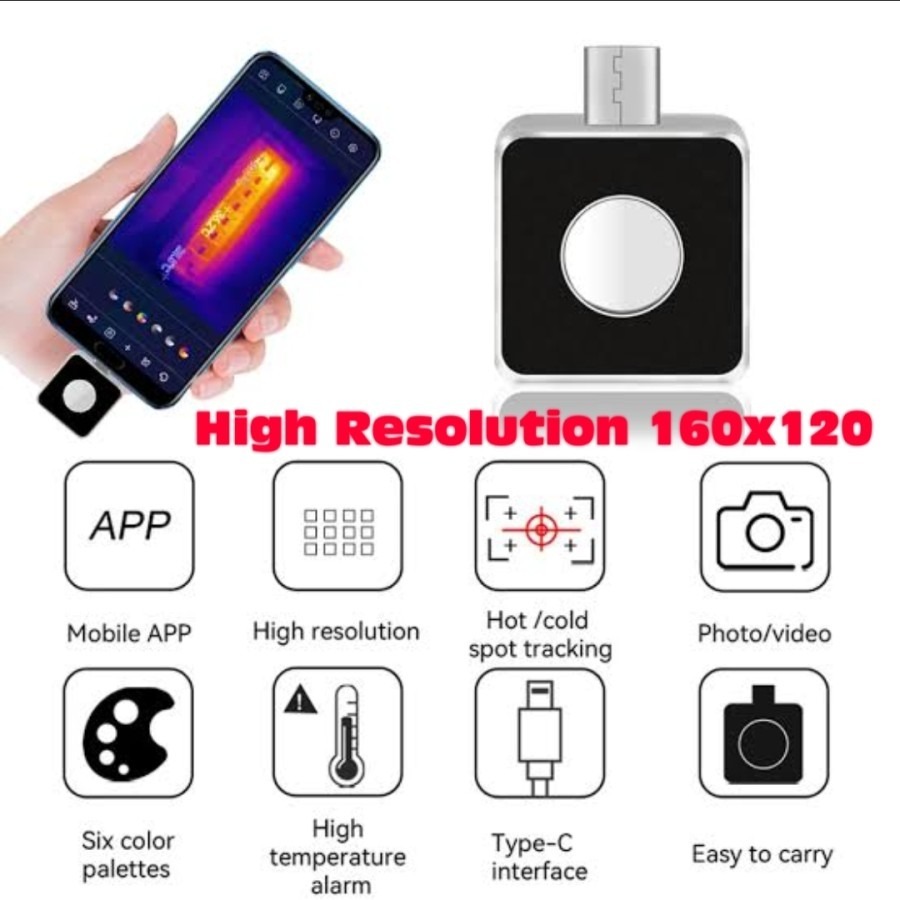 Jual Thermal camera imager USB type C temperature kamera suhu panas ...
