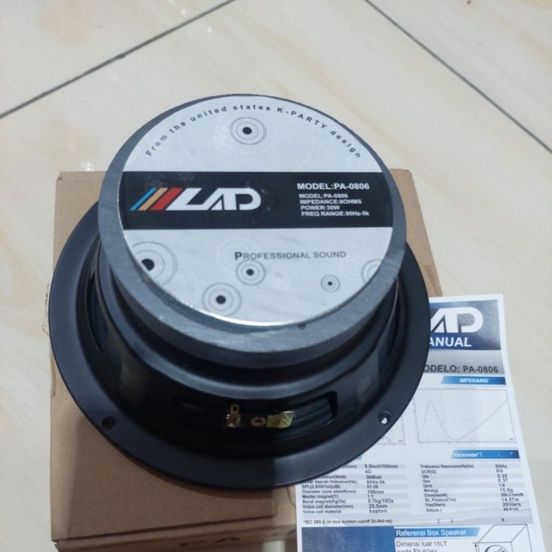 Jual Speaker Mid range Khusus Midelan Magnet besar LAD 6,5 INC 0806 ...