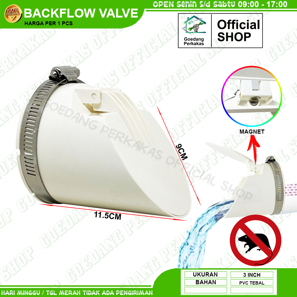 Jual Backflow Valve Pvc Tebal Soligen 2.5" 3" / Penutup Magnet Pipa ...
