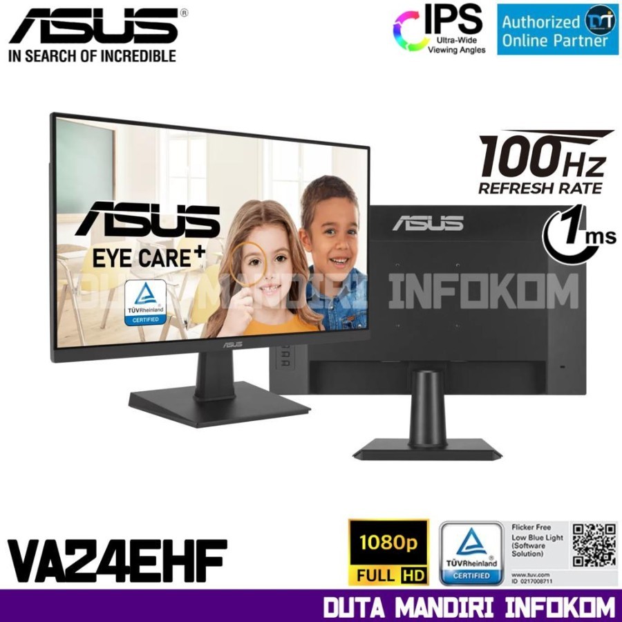 Jual ASUS VA24EHF 24" Inch - FHD IPS 100Hz HDMI Frameless Eye Care ...
