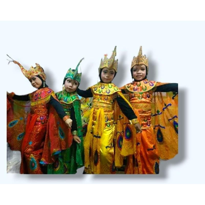 Jual Kostum Tari Merak Anak Tanpa Aksesoris Kepala/Siger/Mahkota ...