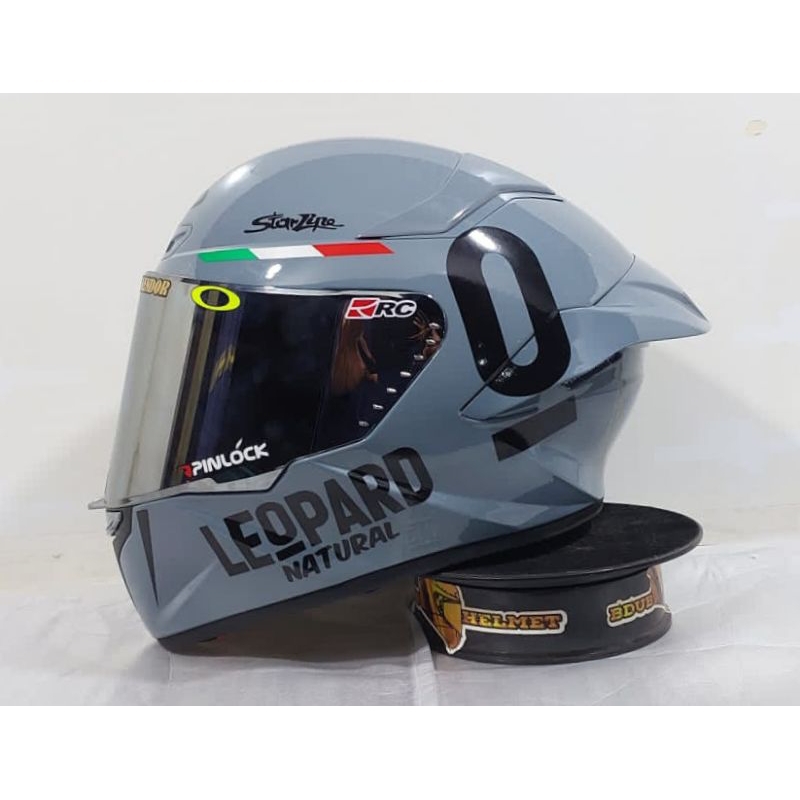 Jual Helm full face MLA TTC solid paket ganteng leopard | Shopee Indonesia