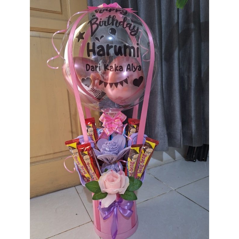 Jual buket balon ukuran besar 1set lengkap dengan stiker balon dan ...