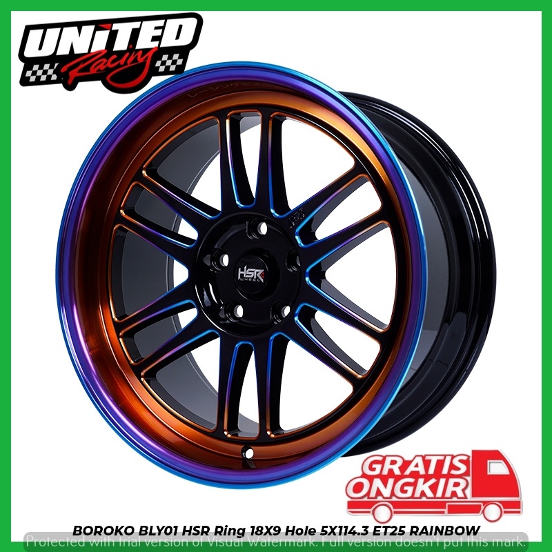 Jual VELG MOBIL RING 18 HSR BOROKO BLY01 RAINBOW R18 UNTUK INNOVA XPANDER HRV CIVIC PELEK ...
