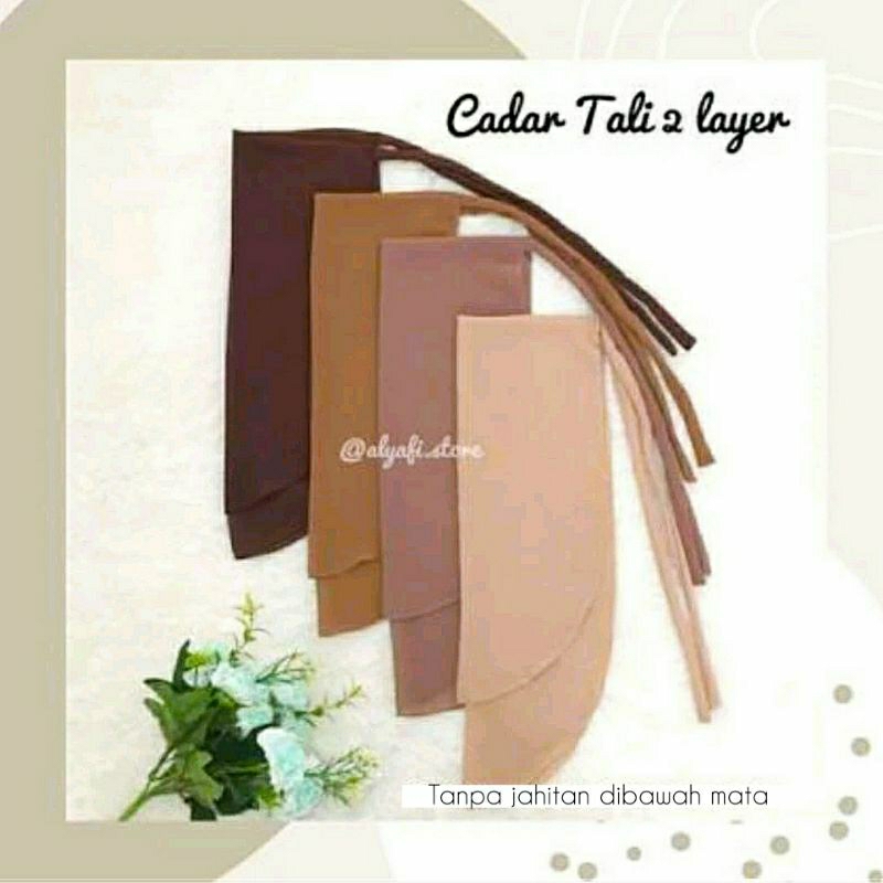 Jual cadar tali 2 layer / Cadar tali / niqob tali | Shopee Indonesia