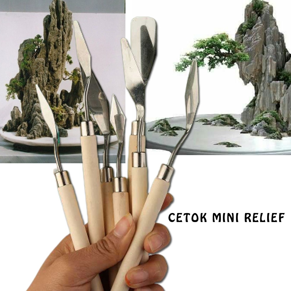 Jual Gio77 Sendok Semen Cetok Mini Kecil Pembuat Relief Pot Bonsai ...