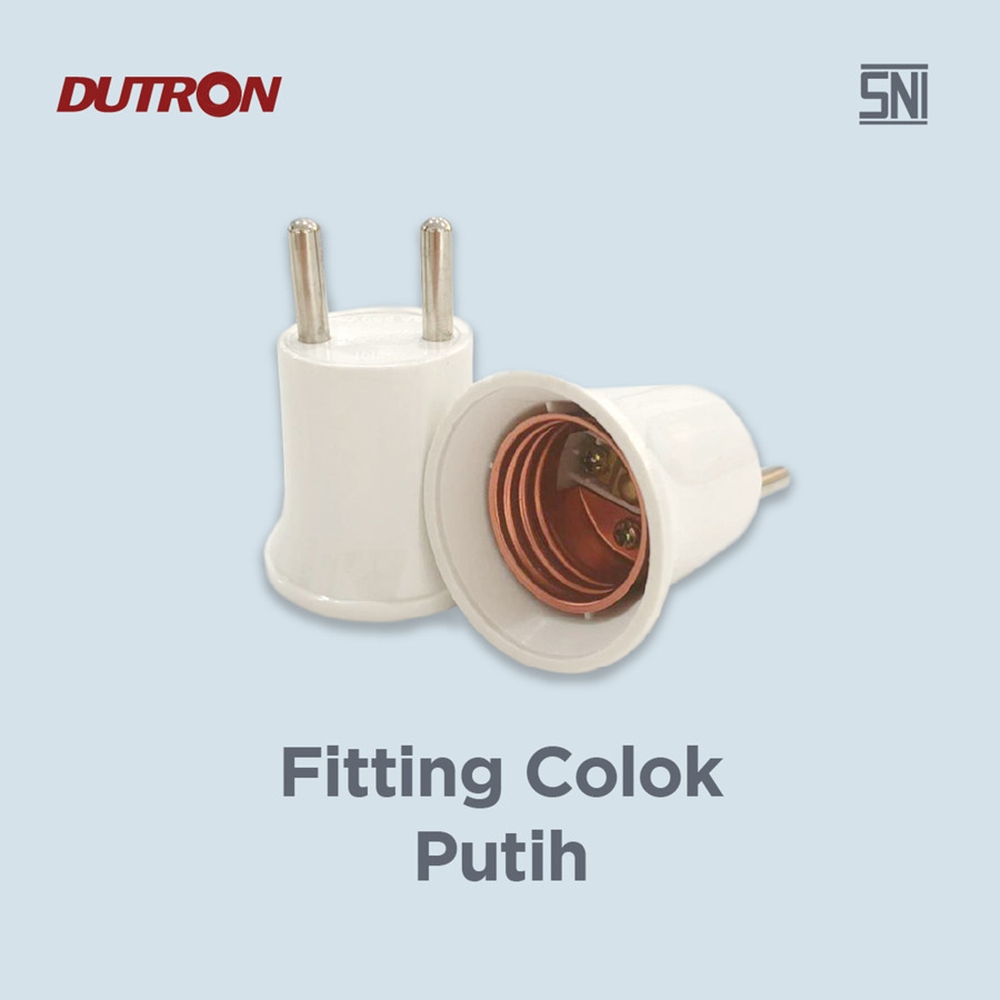 Jual Fitting Colok Dutron E27 SNI Fiting Lampu Tidur Colok Hitam Putih ...