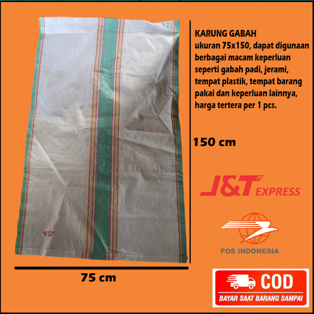 Jual Karung Plastik, Karung Gabah/Padi Karung Serbaguna, Cocok Untuk ... Jual Karung Plastik, Karung Gabah/Padi Karung Serbaguna, Cocok Untuk ...
