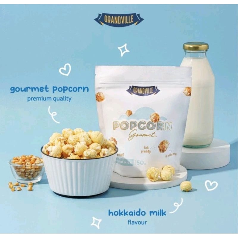Jual GRANDVILLE POPCORN GOURMET NO MSG 50G | Shopee Indonesia